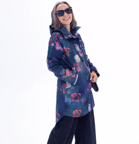 Floral Romance – Long Raincoat – The Collaboration